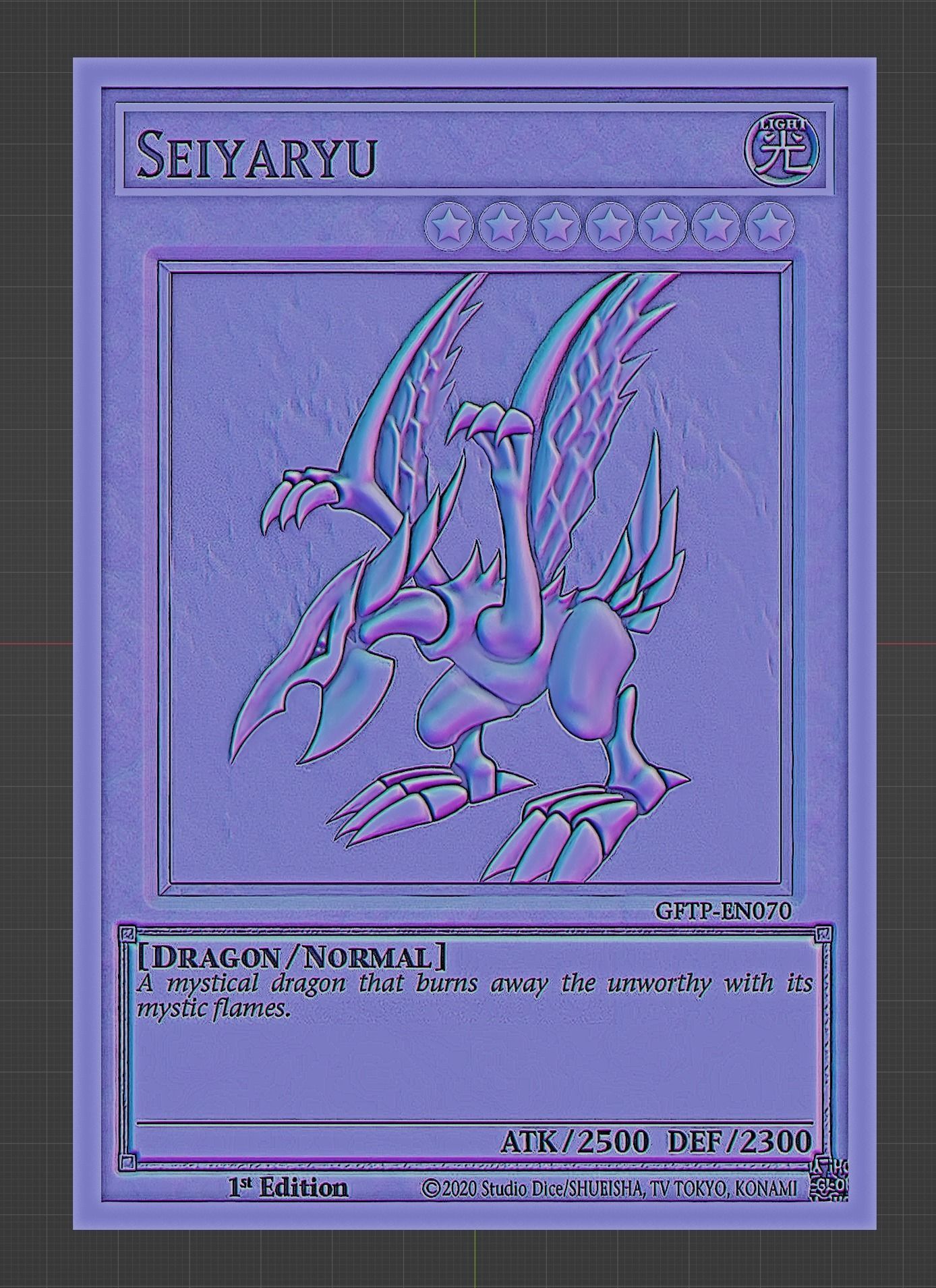 seiyaryu - yugioh 3D model 3D printable | CGTrader