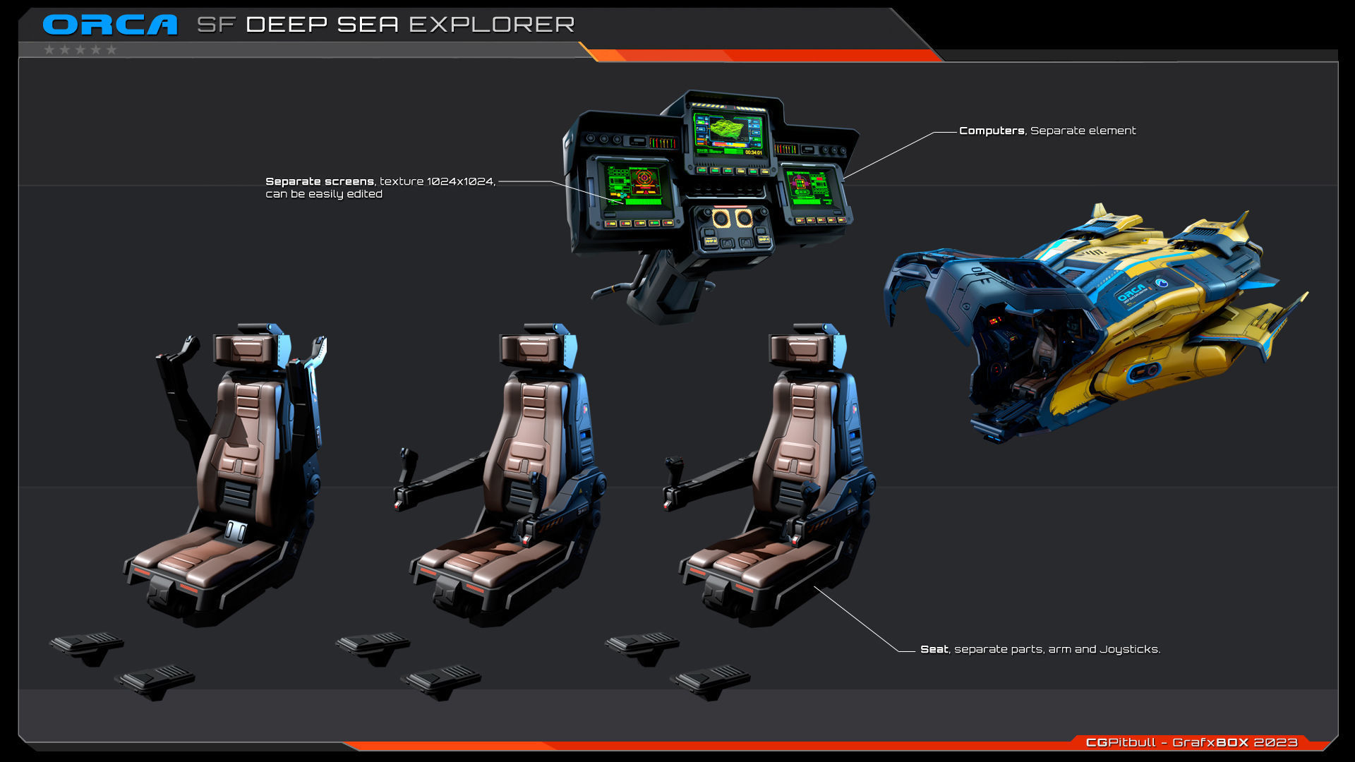 3D model SF - ORCA Explorer VR / AR / low-poly | CGTrader
