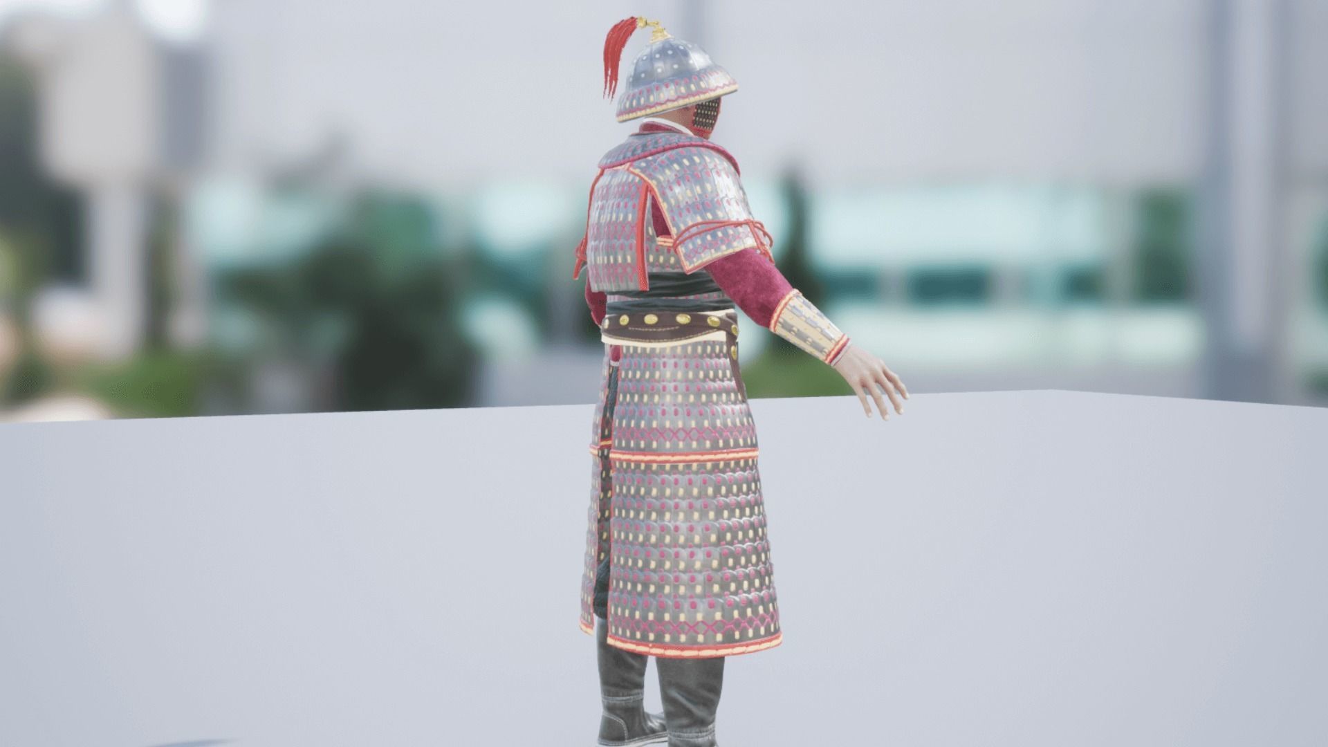 3D model Chinese heavy warrior VR / AR / low-poly | CGTrader