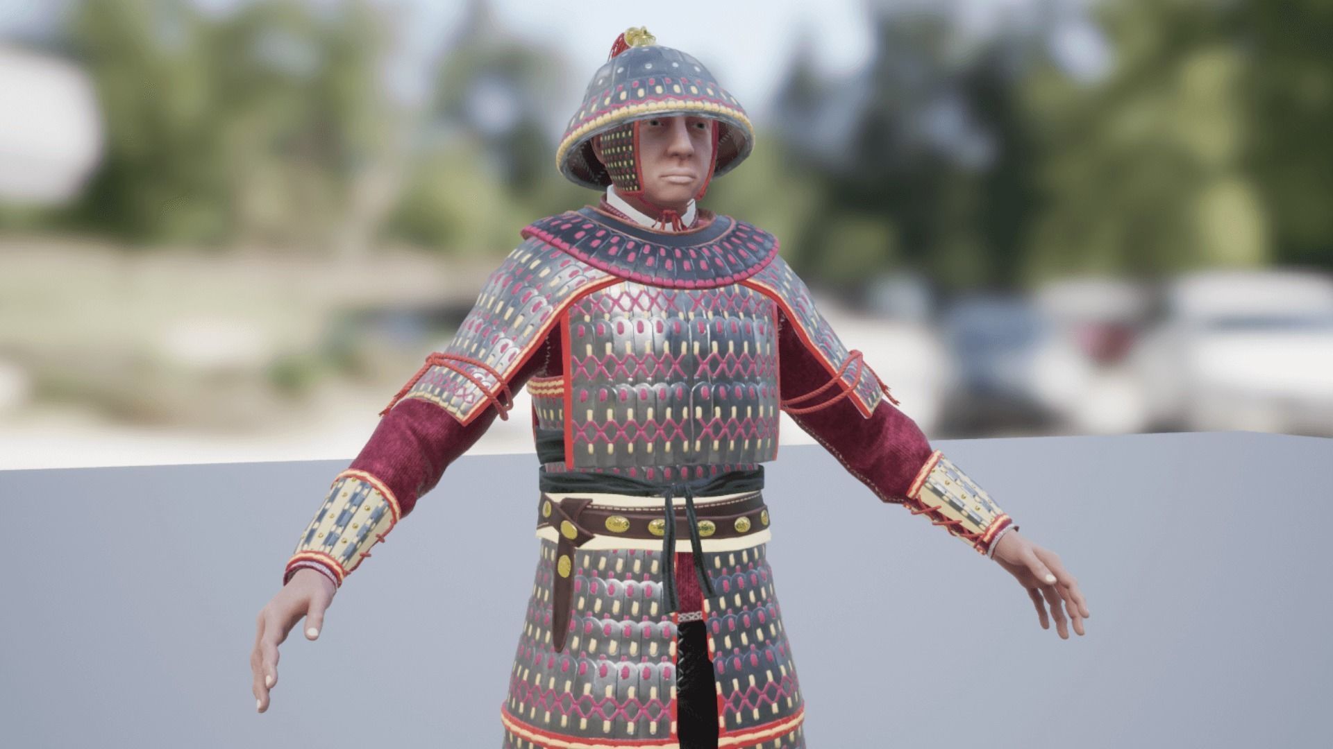 3D model Chinese heavy warrior VR / AR / low-poly | CGTrader