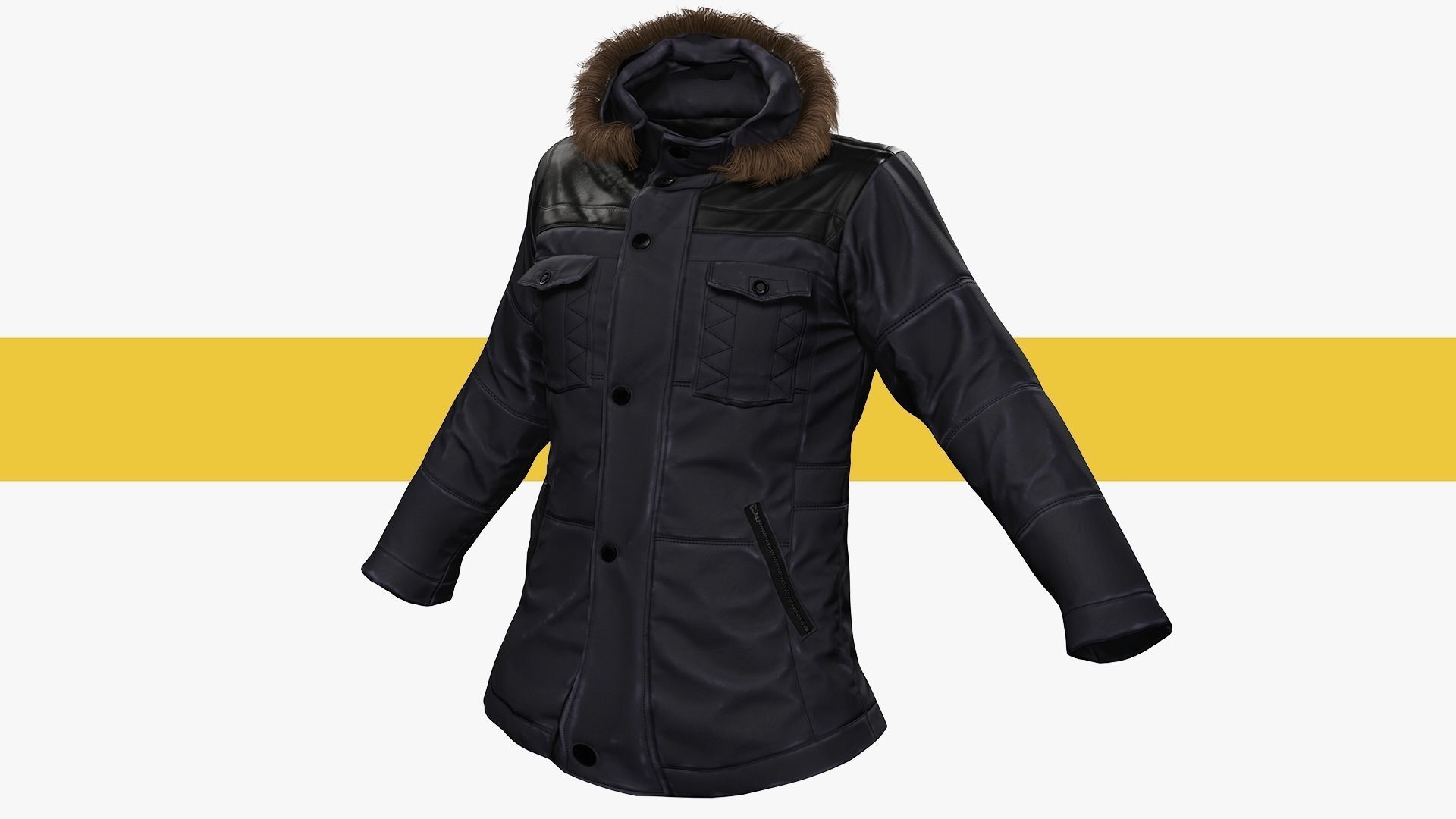 3D model Coat Realistic 3D Rigged VR / AR / low-poly | CGTrader