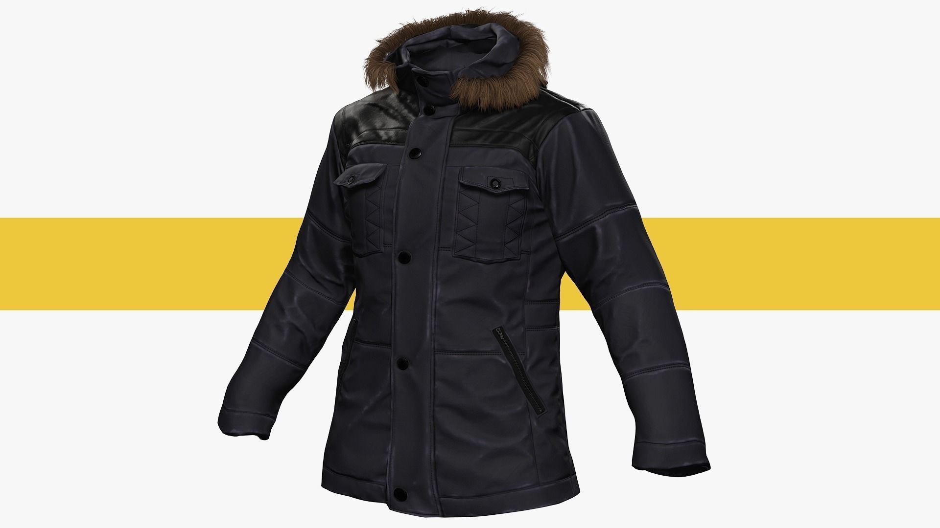 3D model Coat Realistic 3D Rigged VR / AR / low-poly | CGTrader