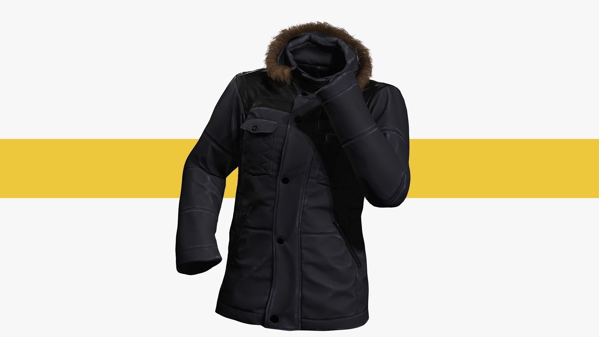 3D model Coat Realistic 3D Rigged VR / AR / low-poly | CGTrader
