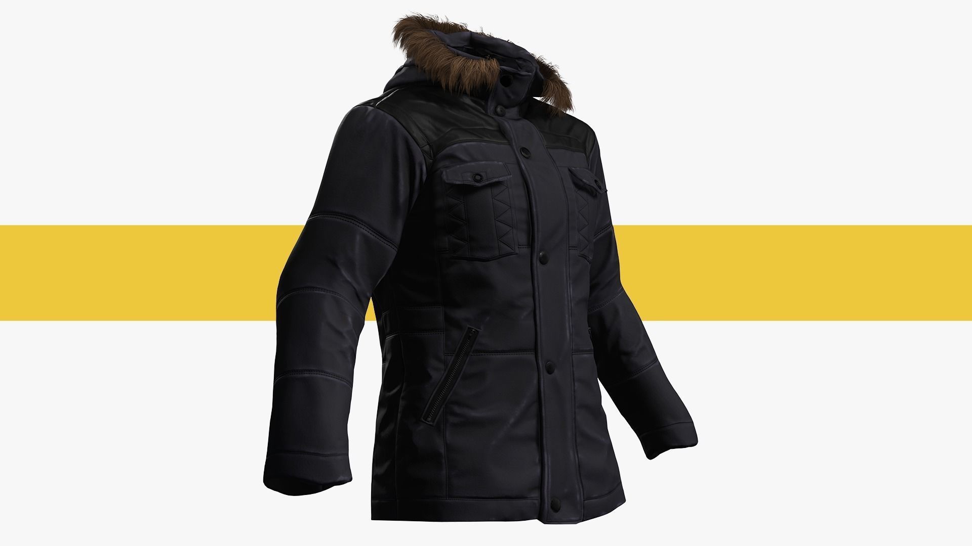 3D model Coat Realistic 3D Rigged VR / AR / low-poly | CGTrader