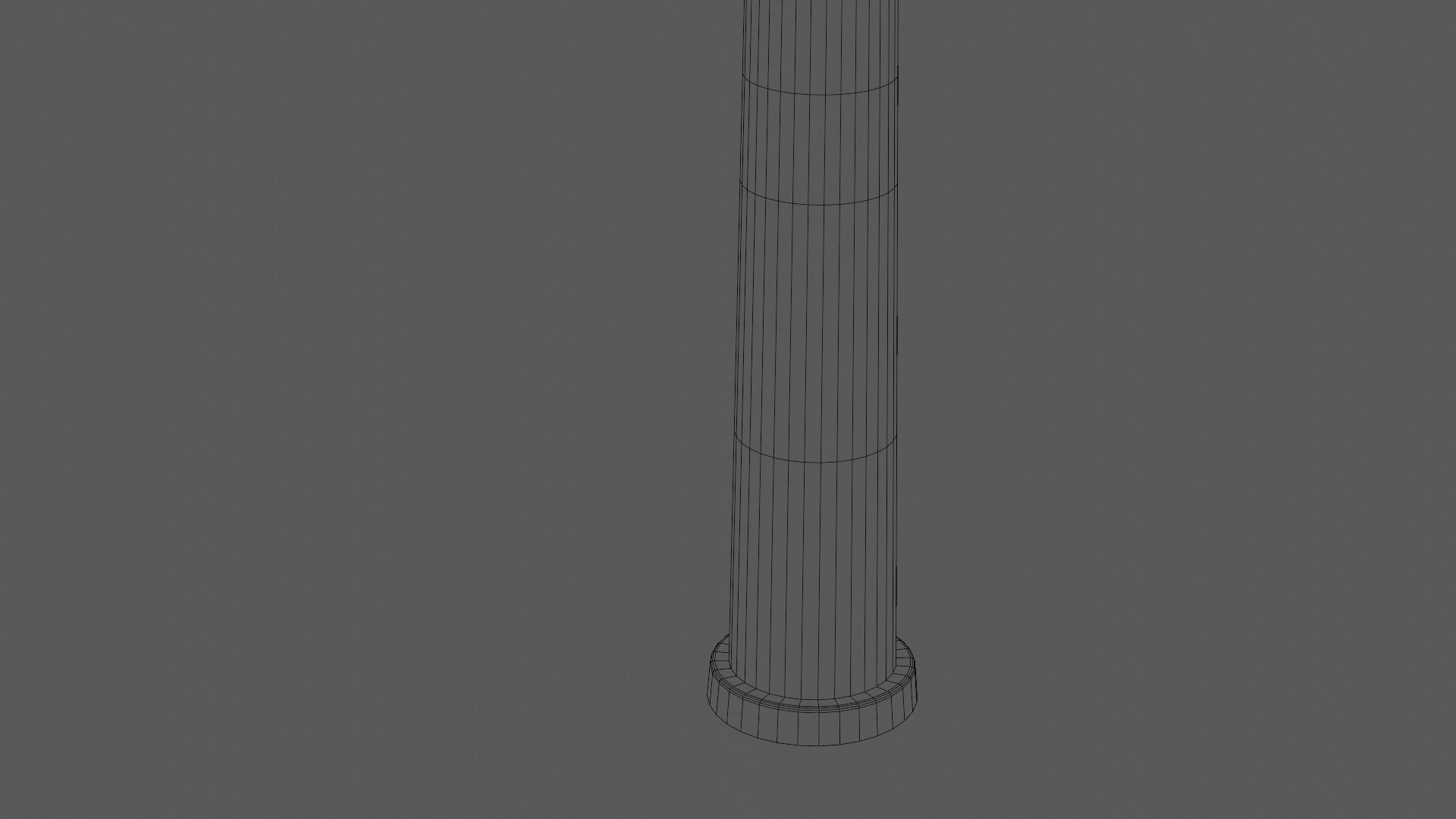 3D model Egyptian Column Palm Capital in Dark Stone VR / AR / low-poly ...