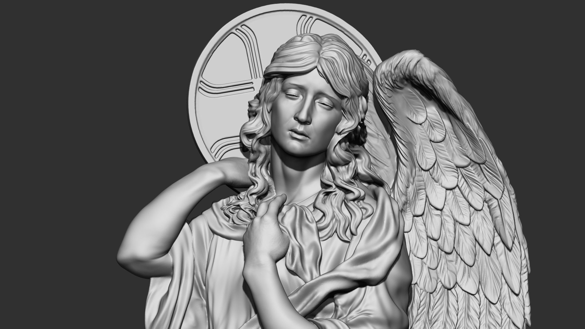 Angel Bas-Relief 2 3D model 3D printable | CGTrader