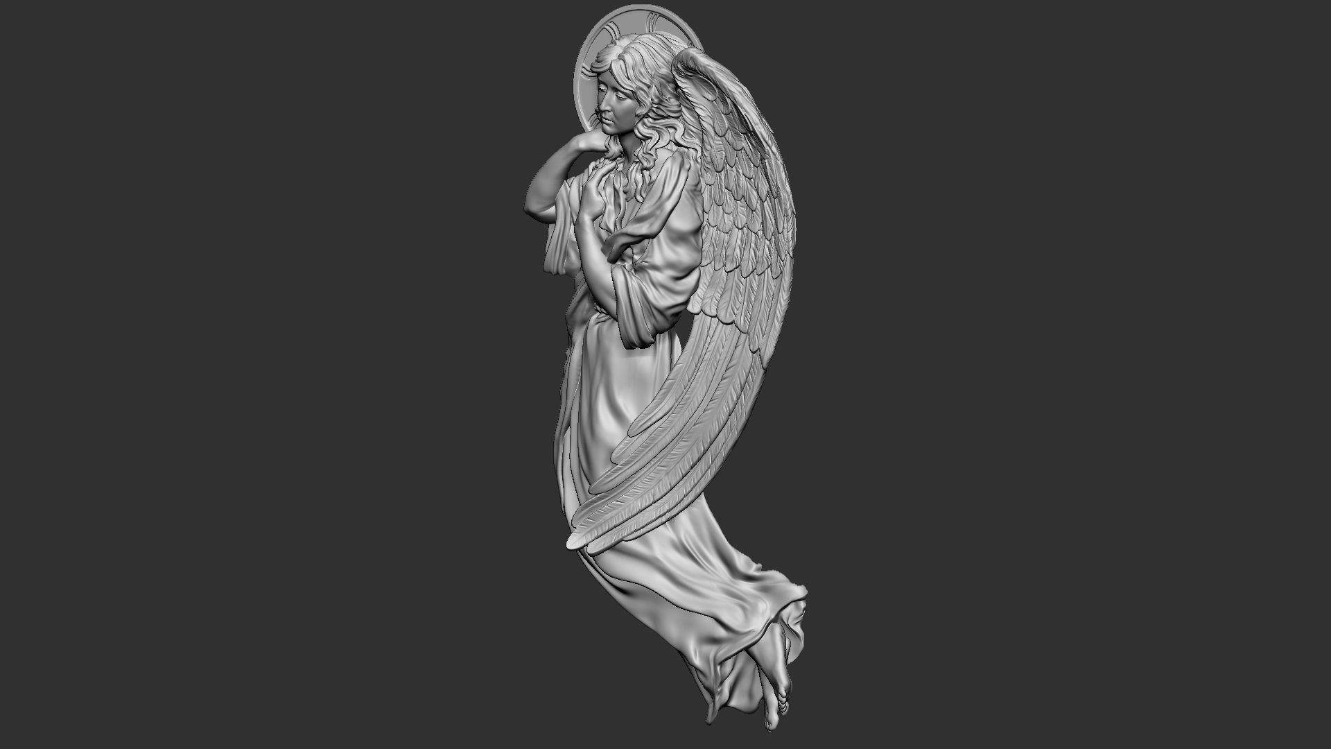 Angel Bas-Relief 2 3D model 3D printable | CGTrader