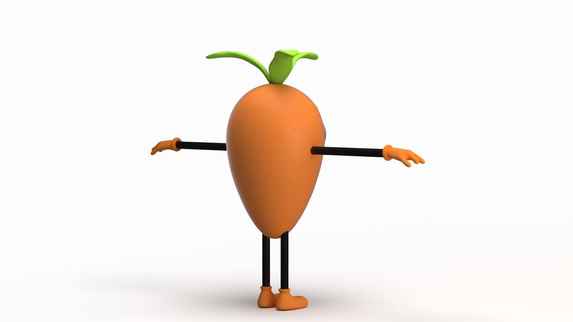 3D model Cartoon Carrot Character VR / AR / low-poly | CGTrader