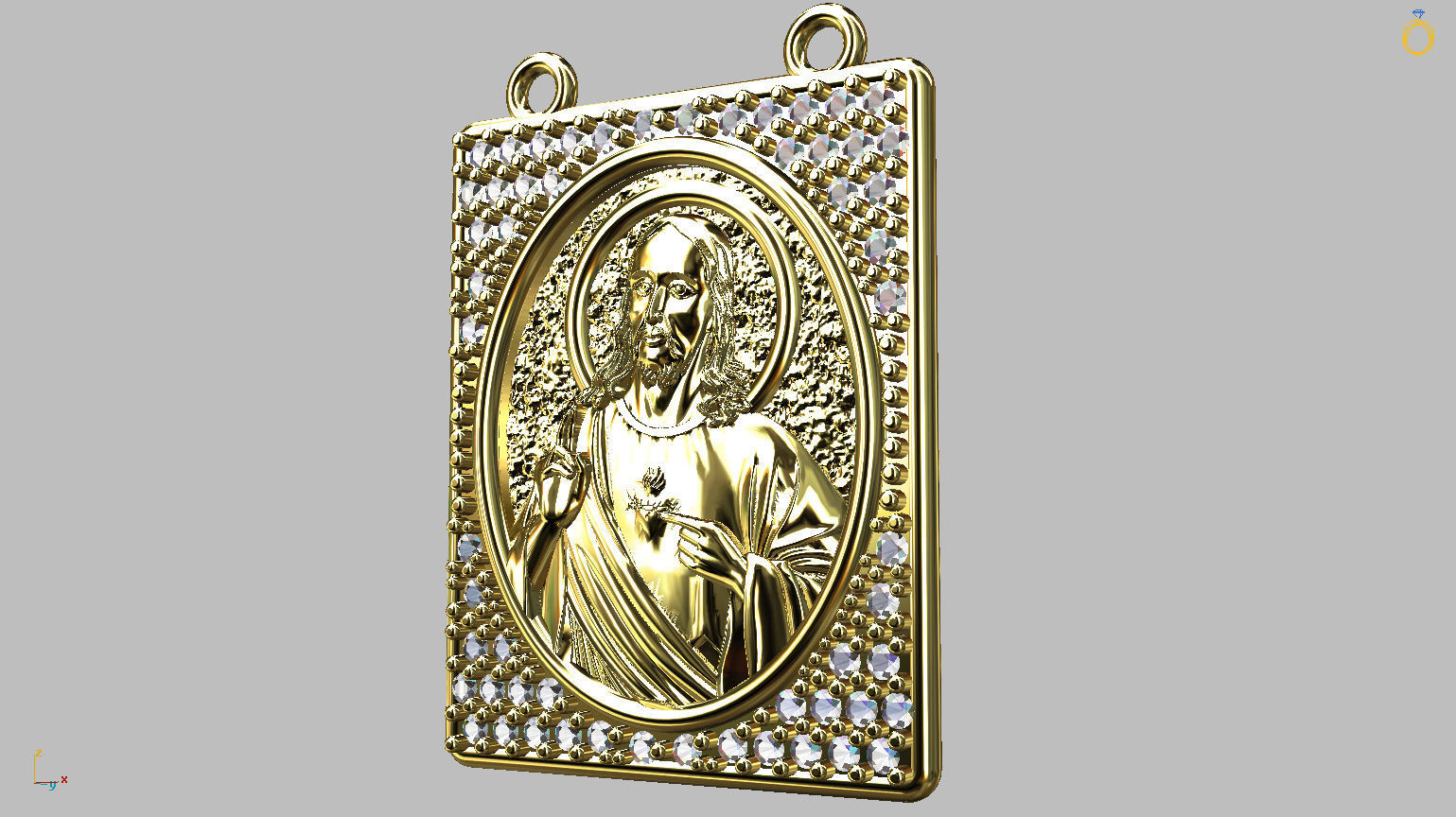 Sacred Heart of Jesus Scapular 3D model 3D printable | CGTrader