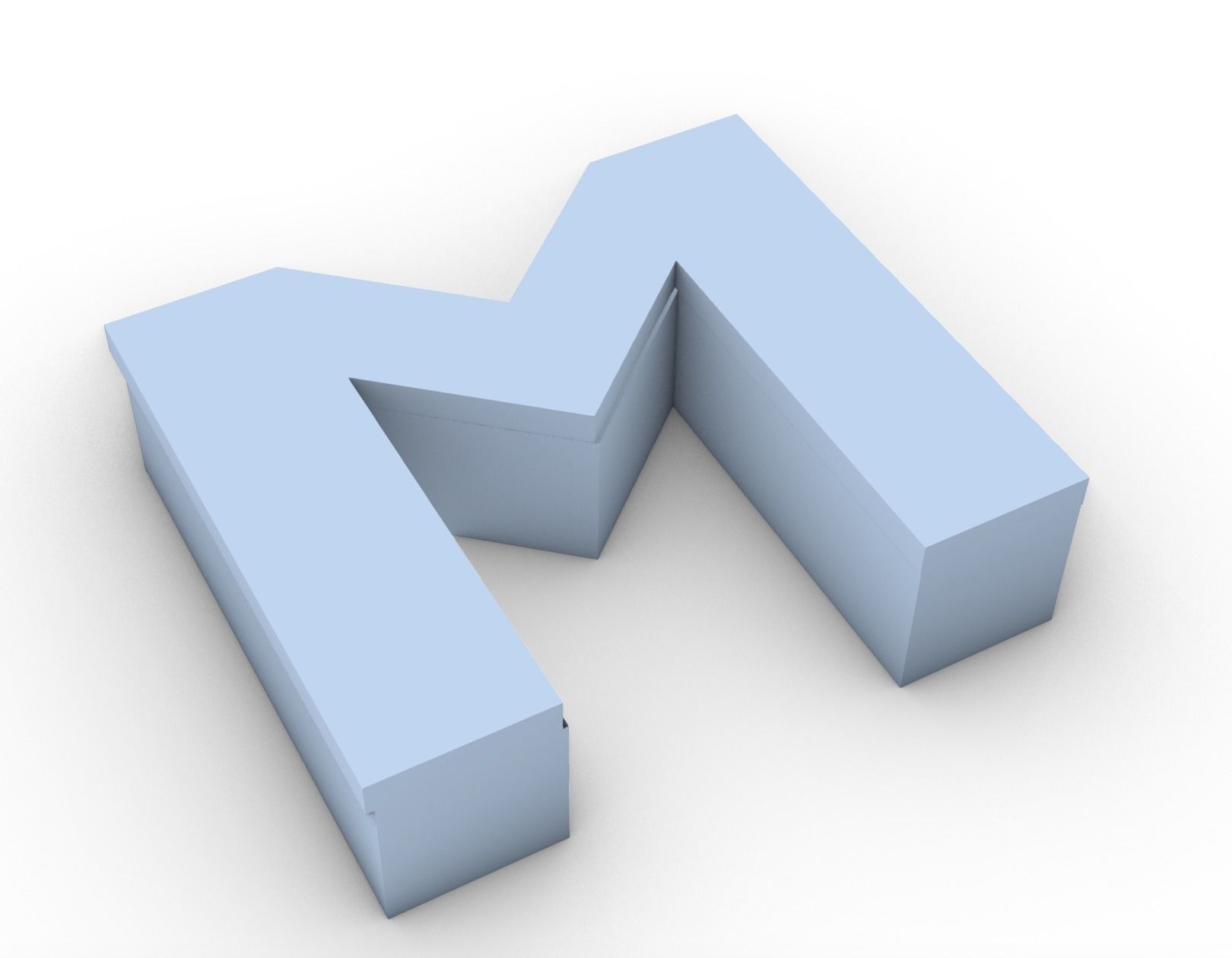 Letter M Box 3D model | CGTrader