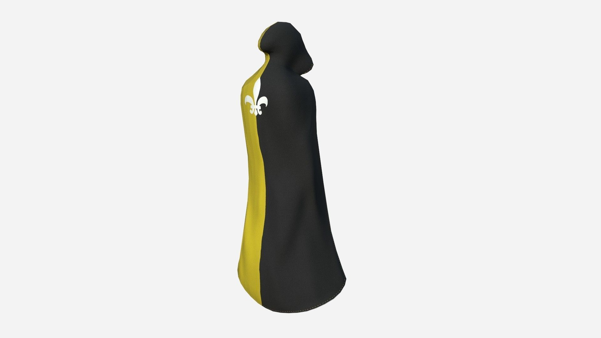 3D model Medieval Cloak A07 Yellow Black - Fantasy Character Design VR ...