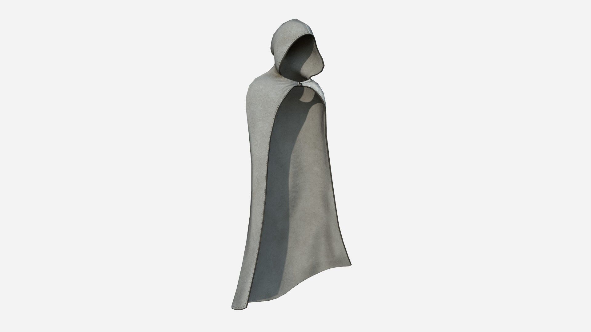 3D model Medieval Cloak A08 White Gray - Fantasy Character Design VR ...
