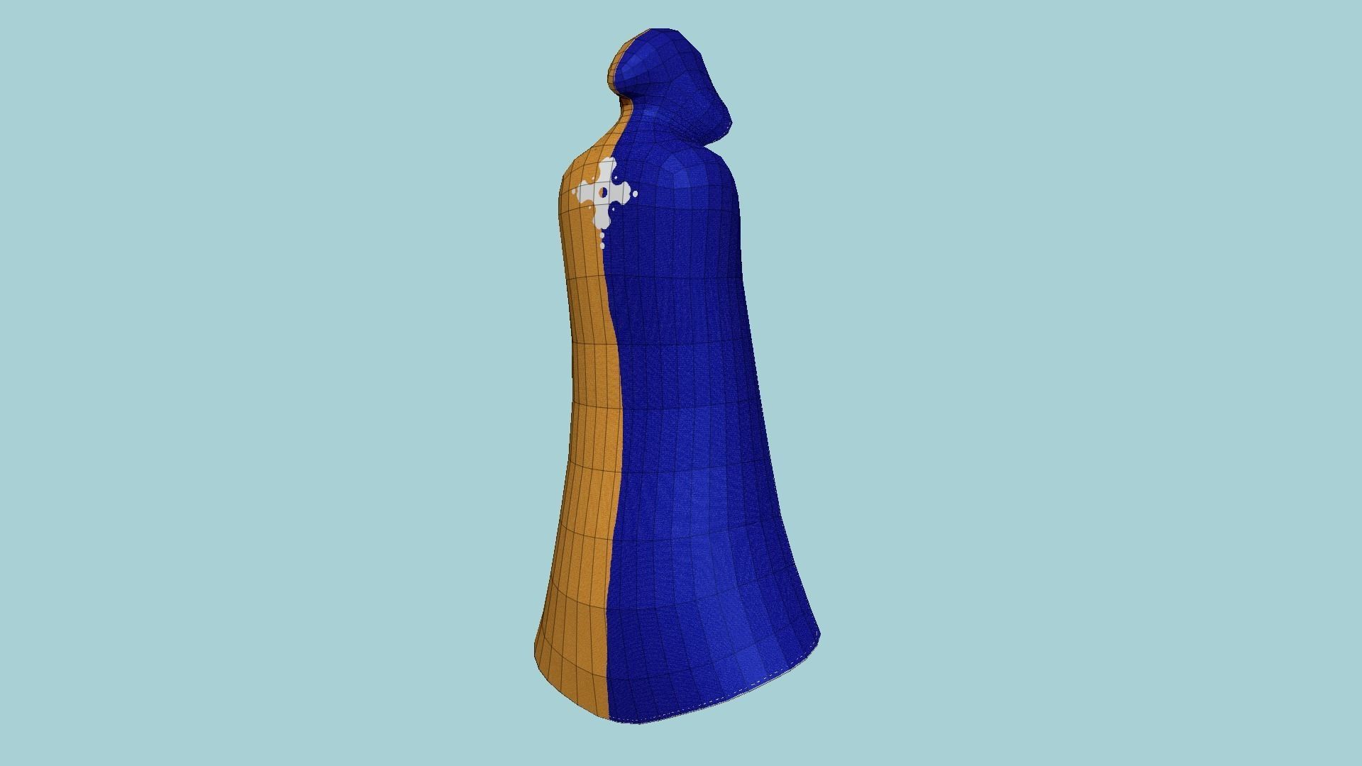 3D model Medieval Cloak A09 Blue Orange - Fantasy Character Design VR ...
