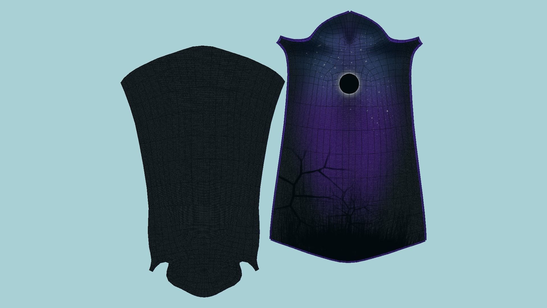 3D model Medieval Cloak A12 Galaxy - Fantasy Character Design VR / AR ...