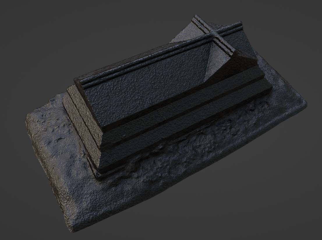 3D model Tomb Grave Stone Sarcophagus Cemetery Graveyard Asset Photo ...