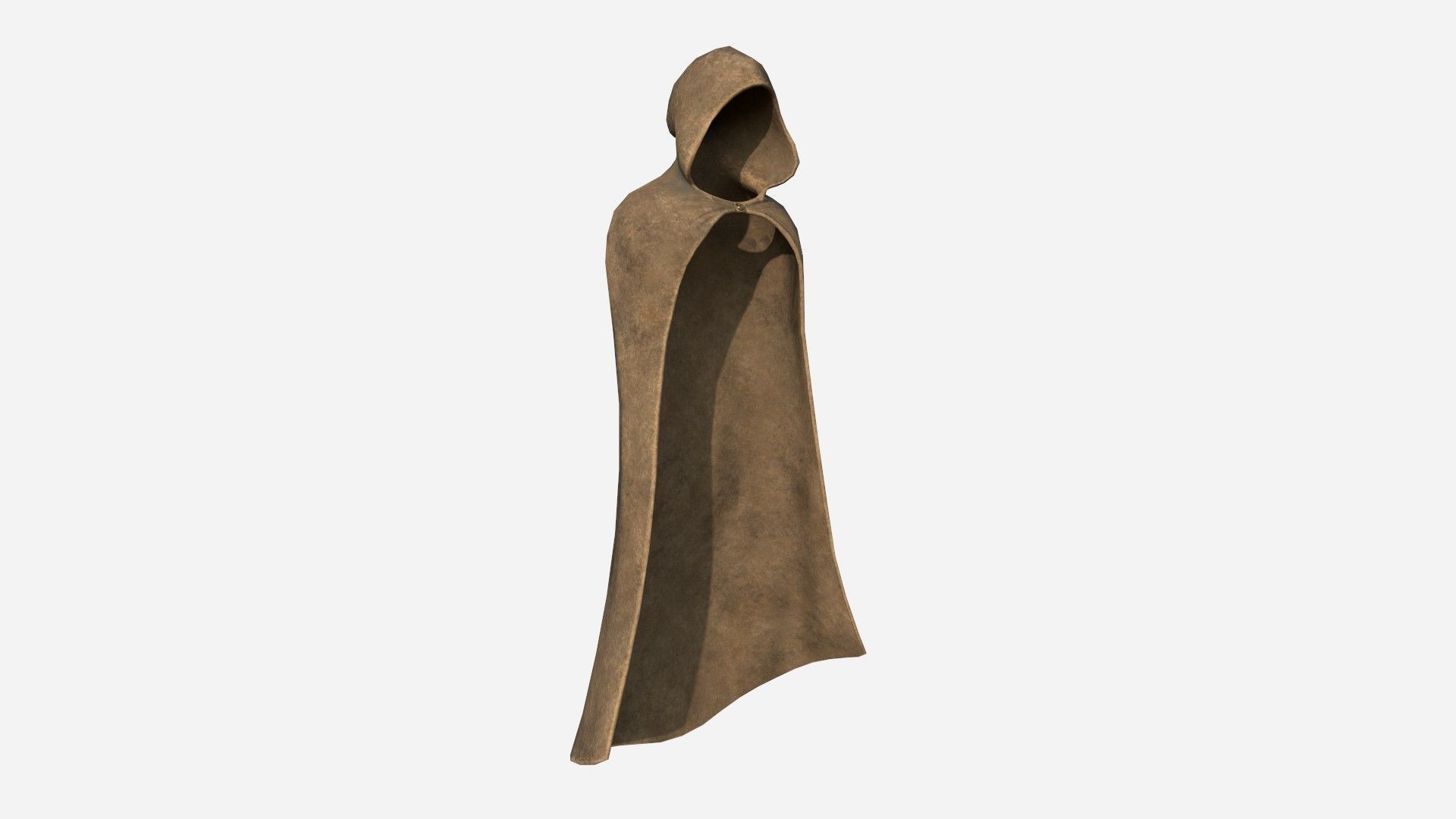3D model Medieval Cloak A18 Beige Leather - Fantasy Character Design VR ...