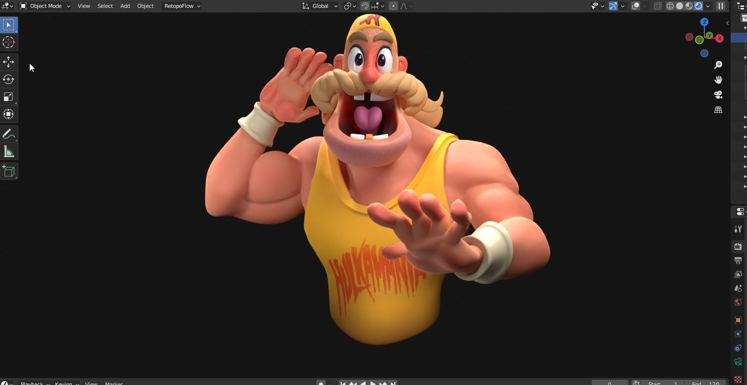 Stylized Character Hulk Hogan 3D model | CGTrader