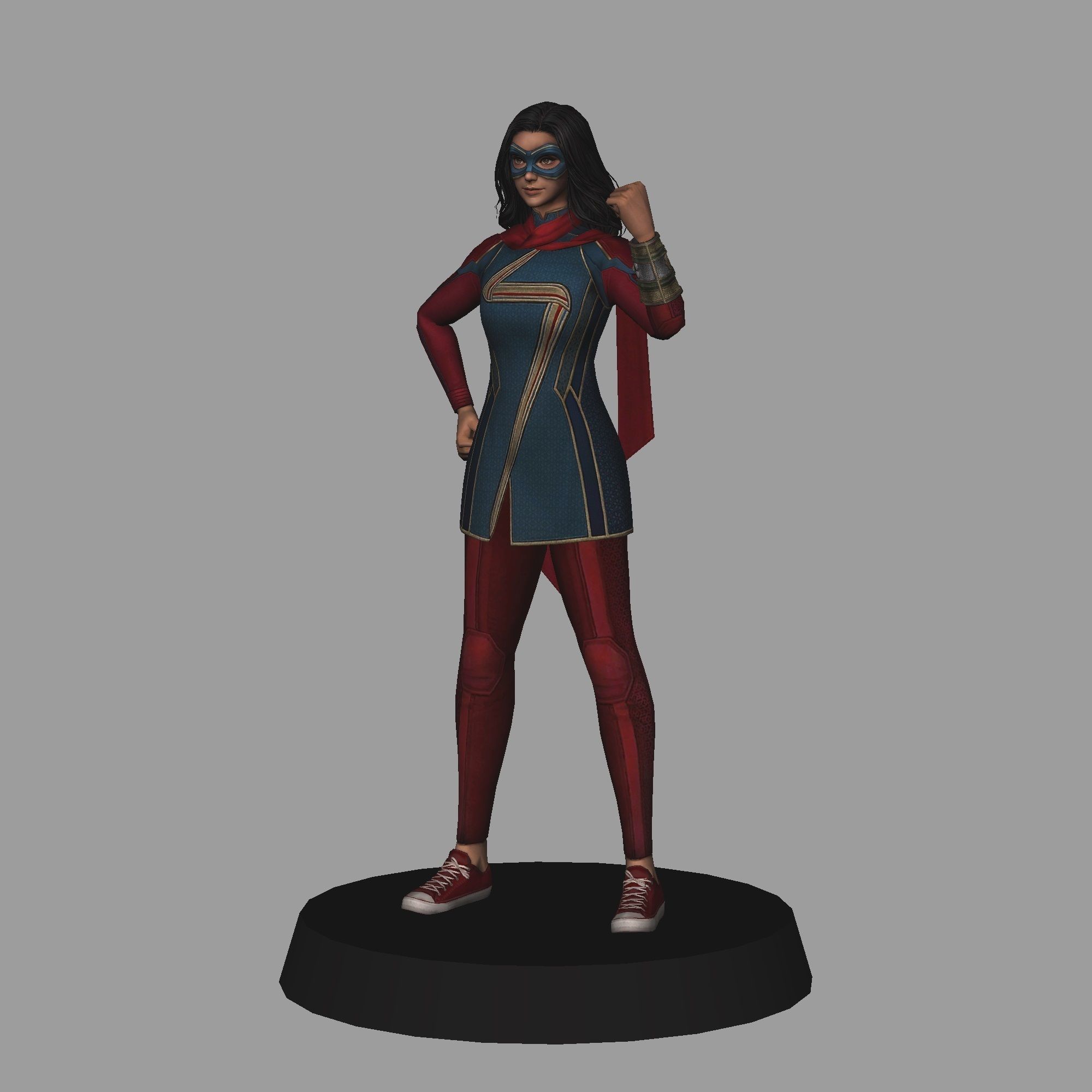 Khamala Ms Marvel LOW POLY 3D print model 3D model 3D printable | CGTrader