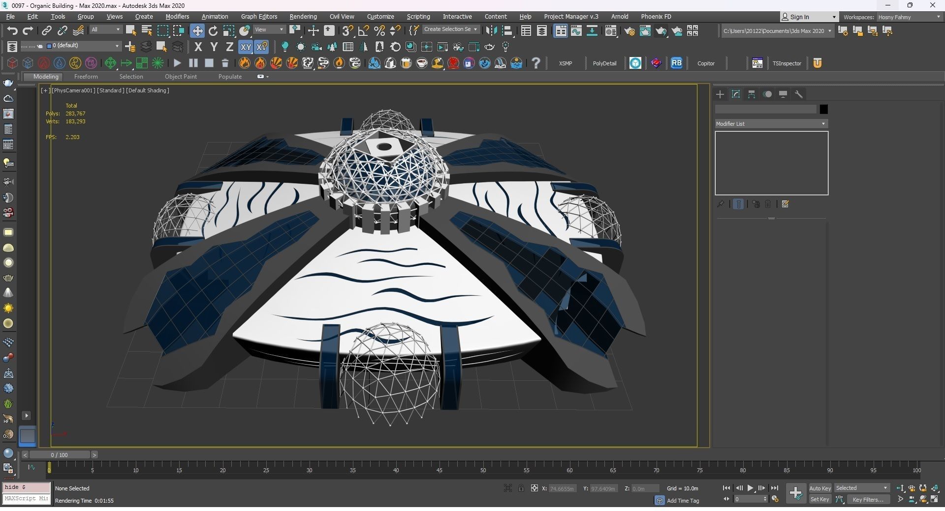 0097 - Organic Building 3D model | CGTrader