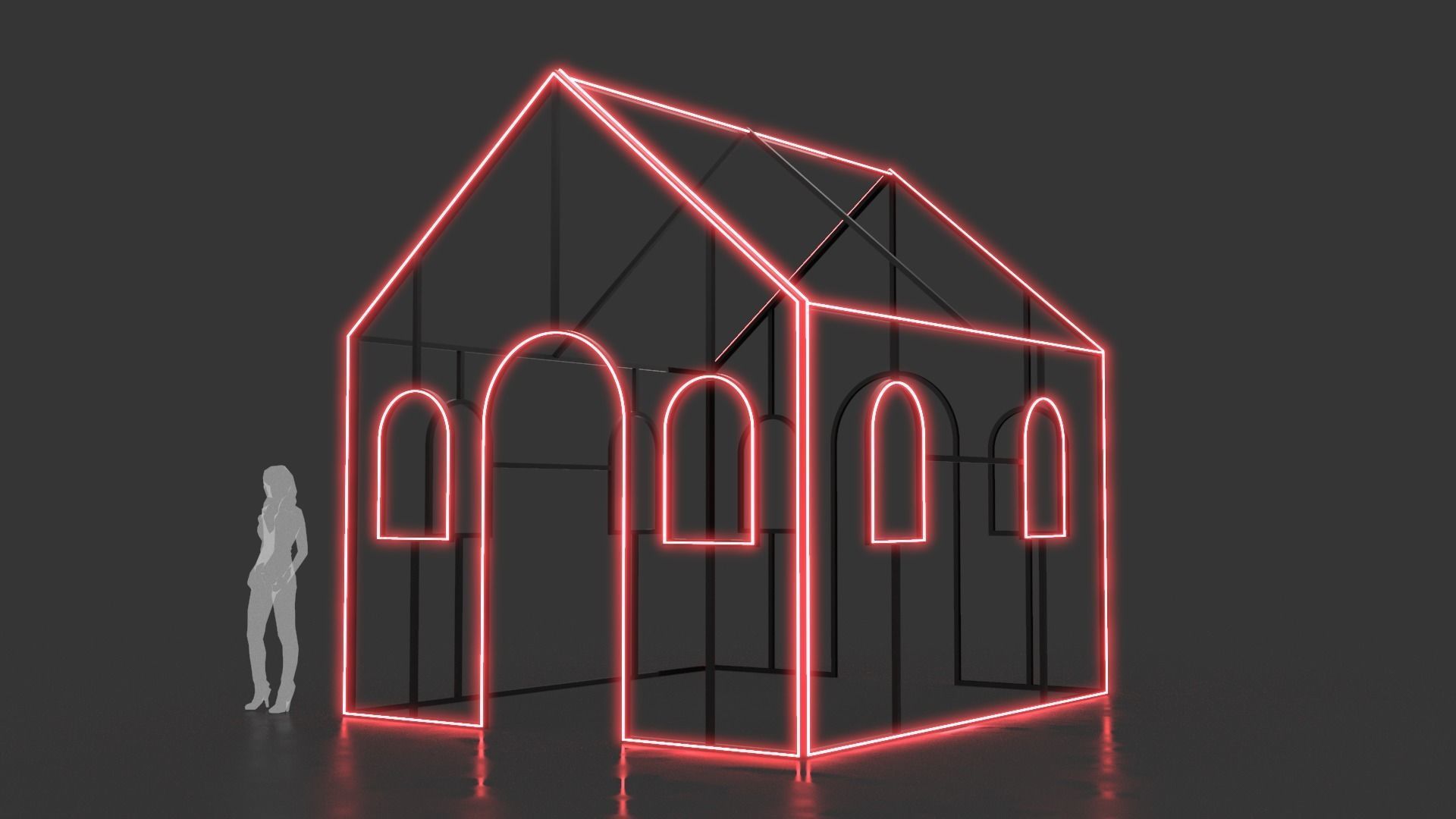 House Outline 1 3D model | CGTrader