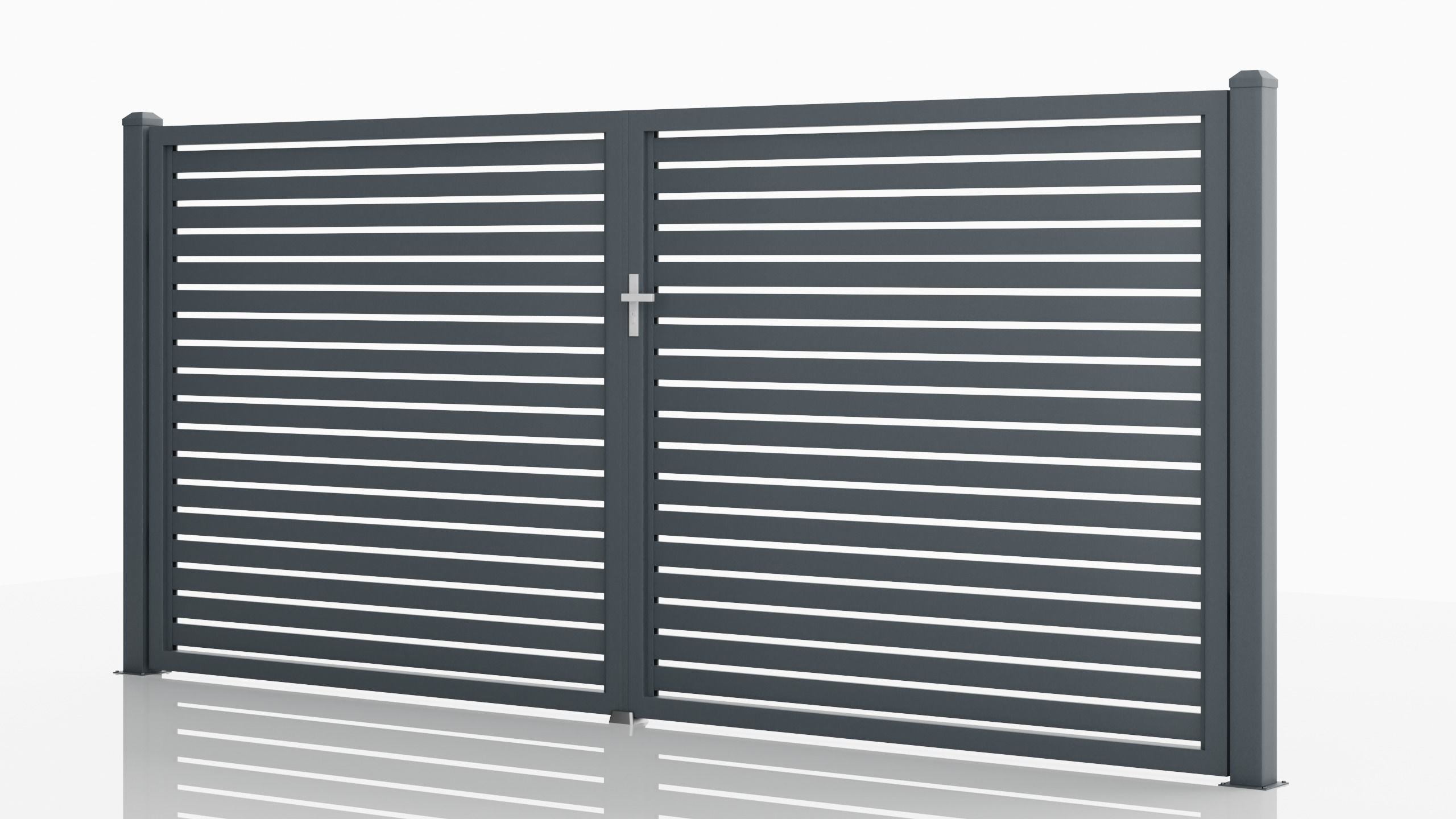 Aluminum Driveway Gate - Model 2 - 8cm 3D model | CGTrader