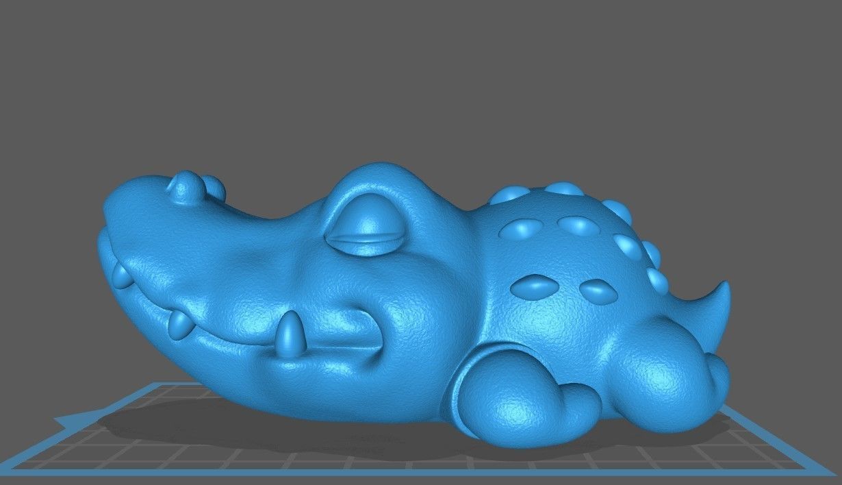 alligator chibi 3D model 3D printable | CGTrader