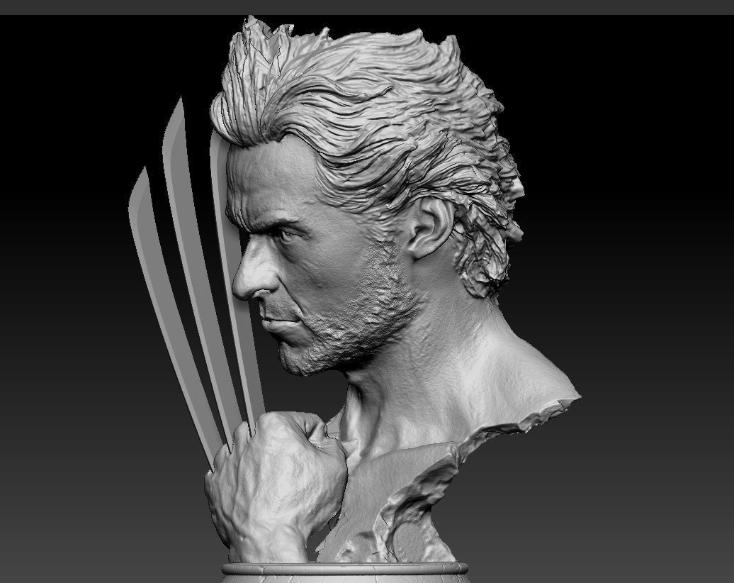 Wolverine Logan bust 3D model | CGTrader