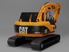 Excavator Caterpillar 320cLU 3D model animated rigged | CGTrader