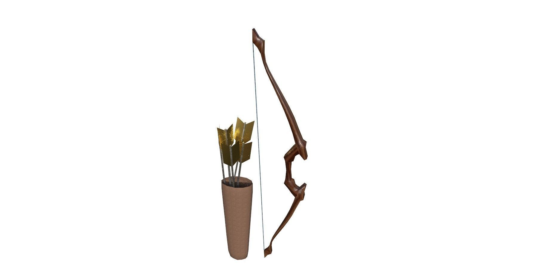 Bow and Arrow 3d model 3D model | CGTrader
