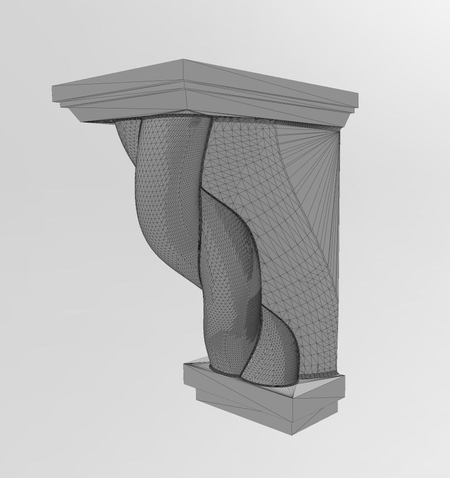 Braided rope core mission corbel bracket 3D model 3D printable | CGTrader