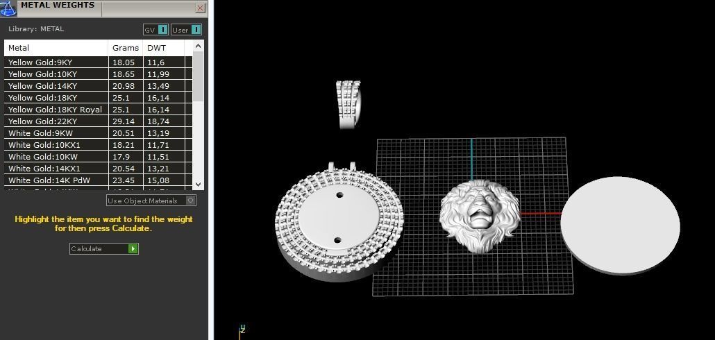 Pendant lion Model 3069 3D model 3D printable | CGTrader
