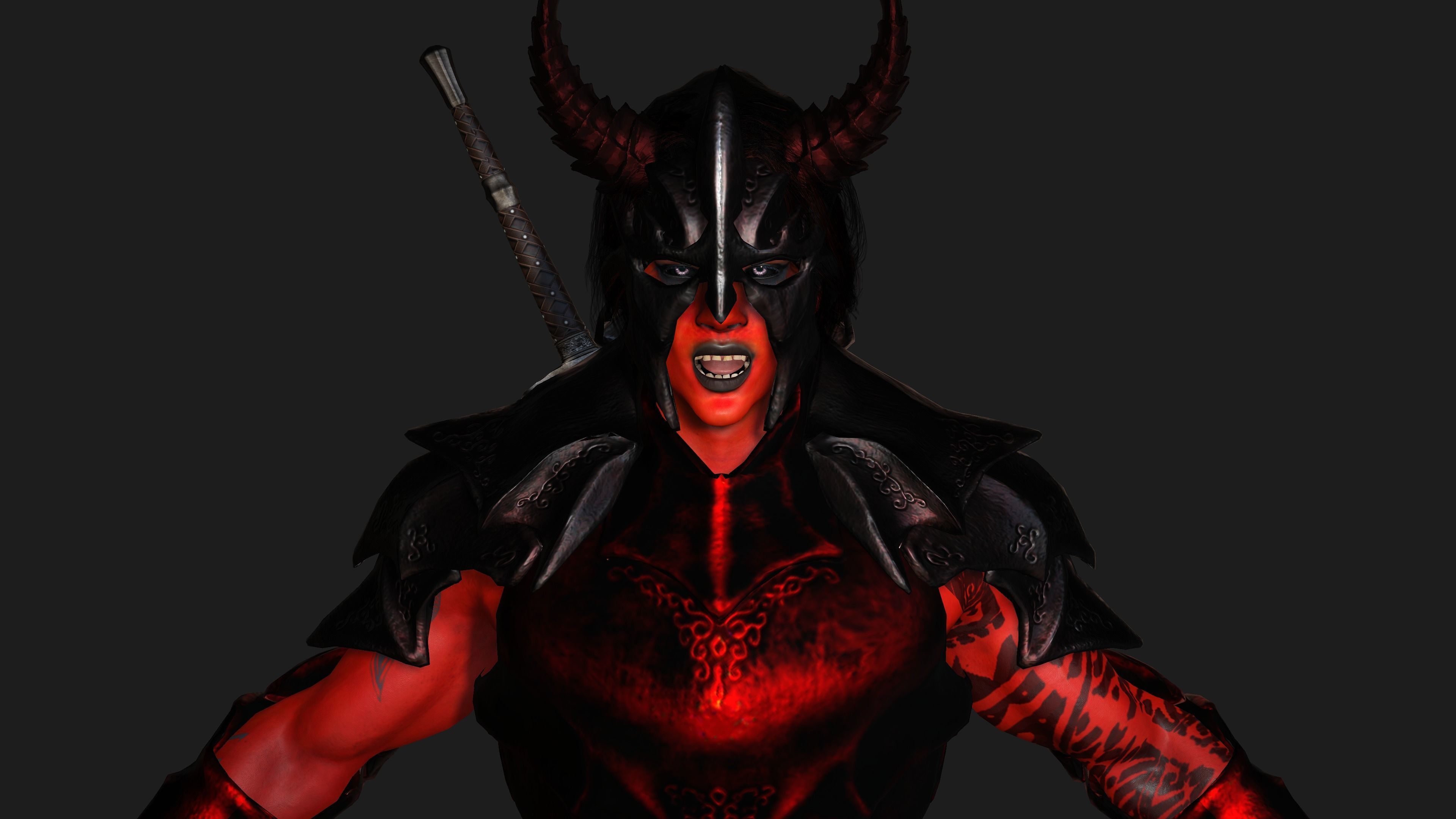 3D model AAA 3D FANTASY MALE CHARACTER - THE DEVIL WARRIOR 01 VR / AR ...