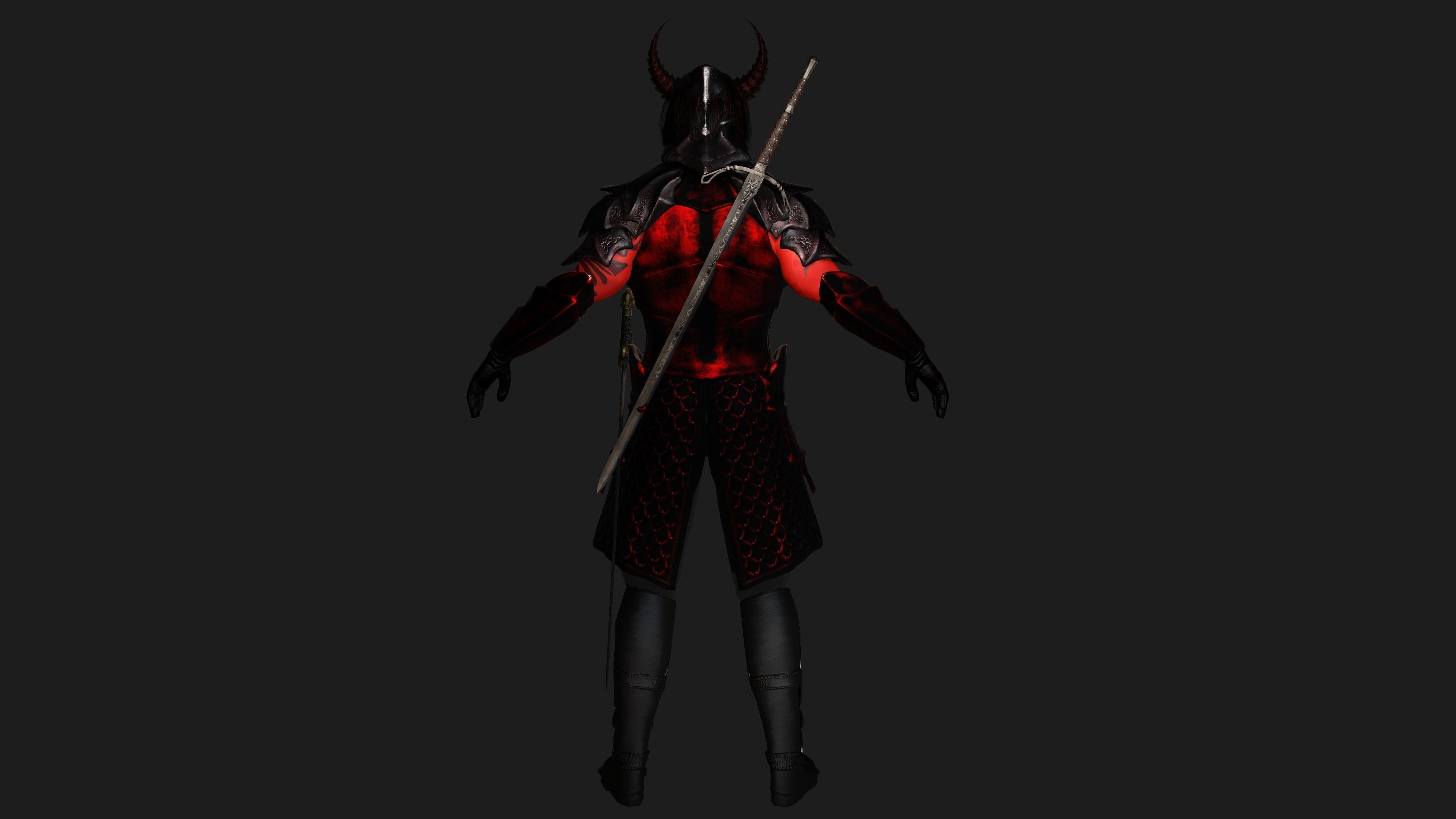 3D model AAA 3D FANTASY MALE CHARACTER - THE DEVIL WARRIOR 01 VR / AR ...