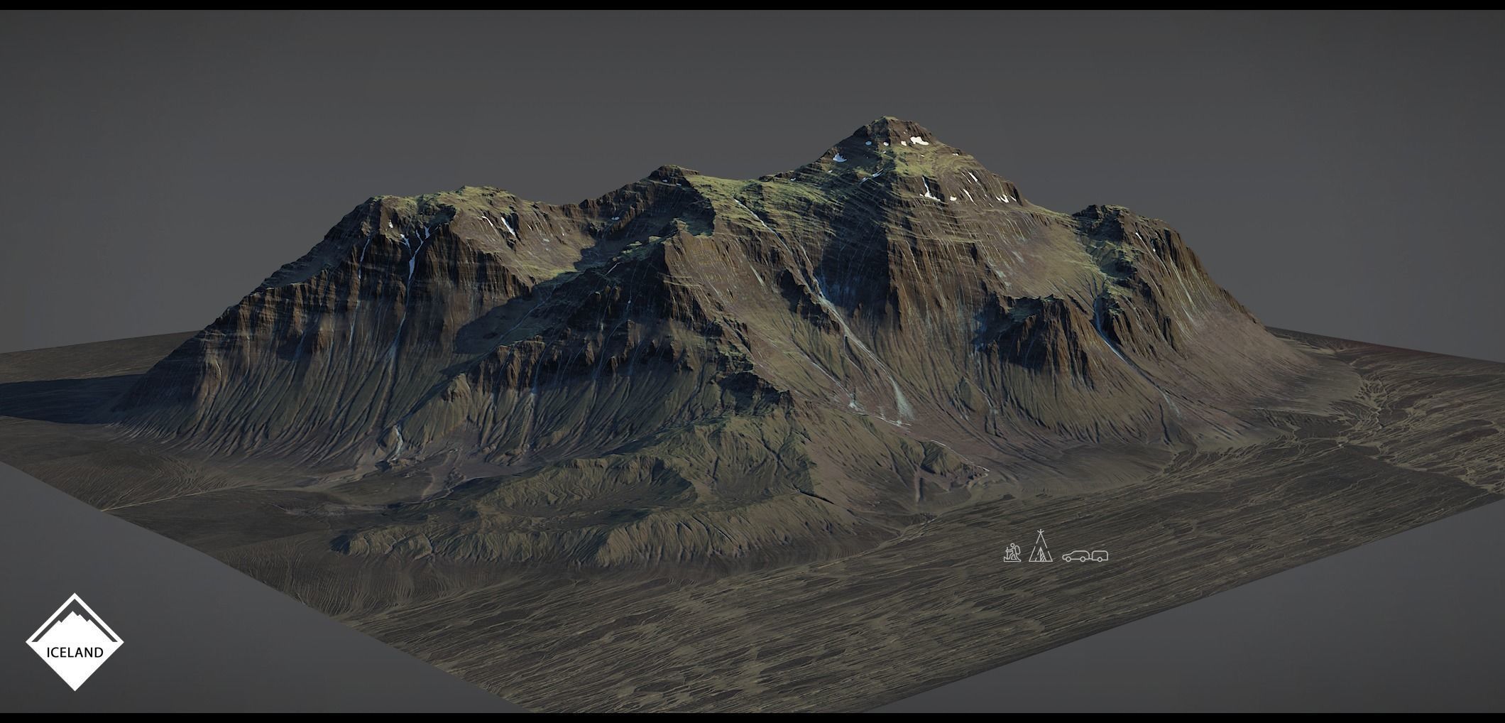 Iceland mountain Pack 3D model | CGTrader