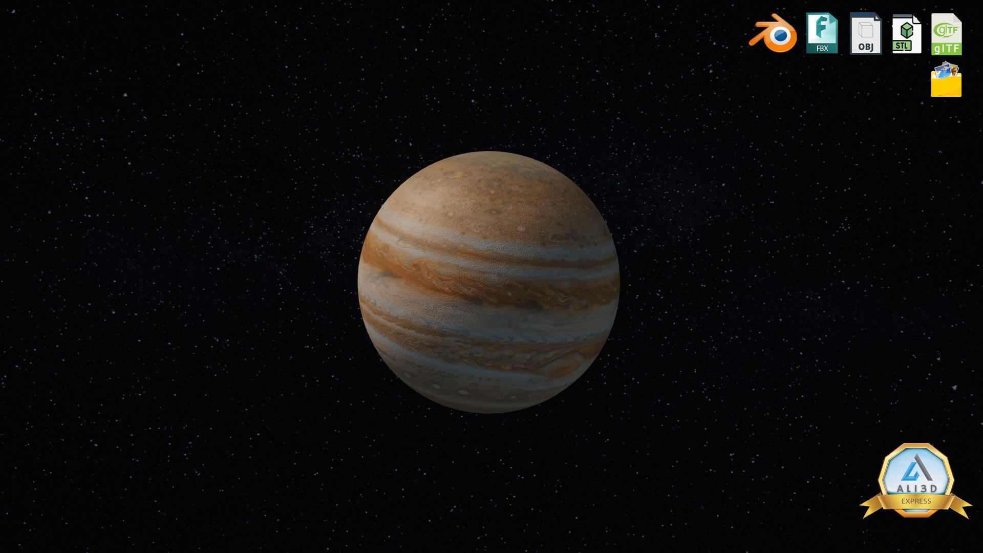 3D model Beautiful Planet Jupiter 8K Texture VR / AR / low-poly | CGTrader