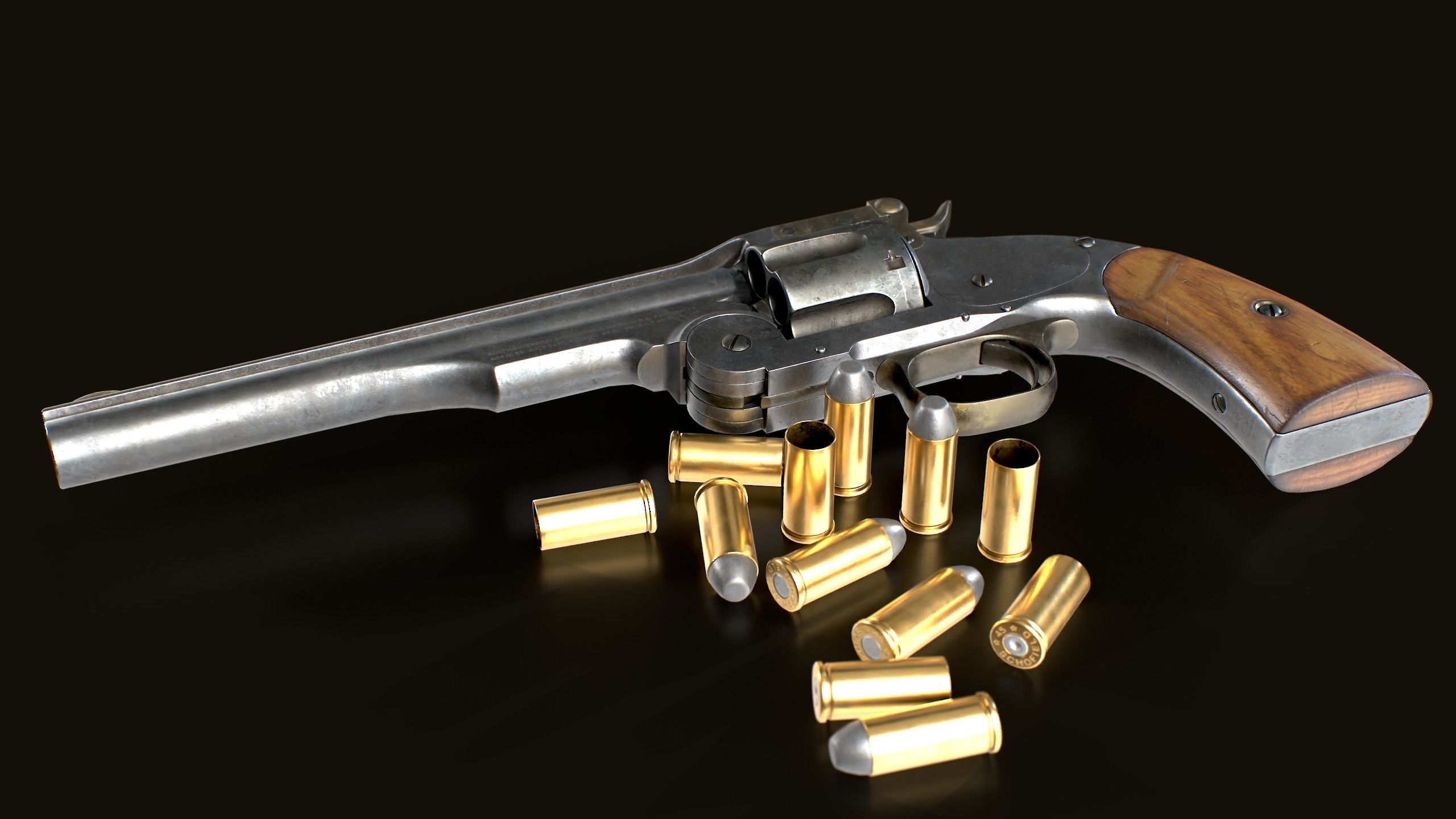 3D model Schofield revolver VR / AR / low-poly | CGTrader