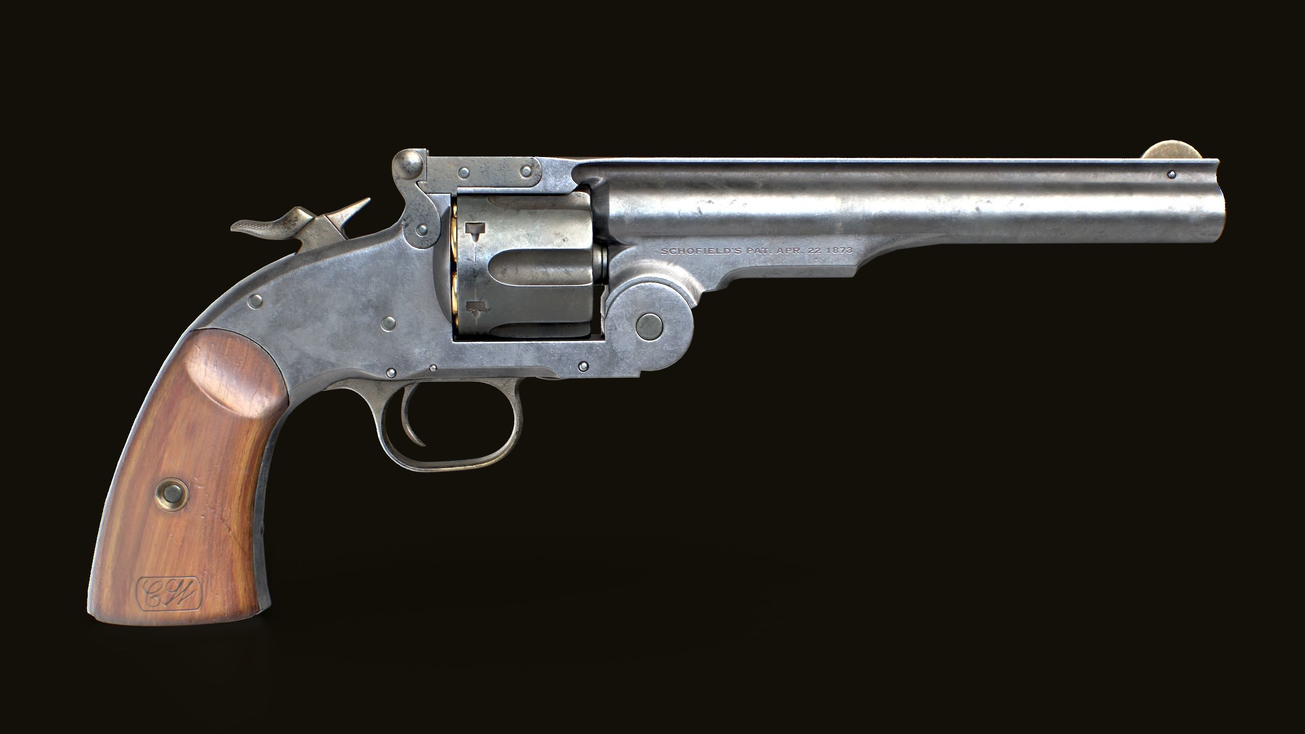 3D model Schofield revolver VR / AR / low-poly | CGTrader