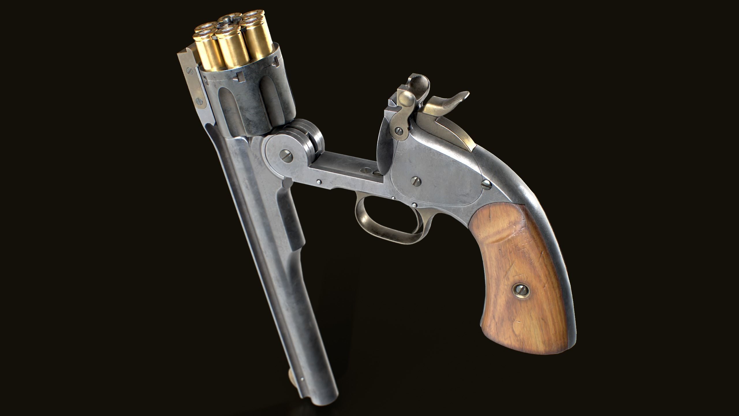 3D model Schofield revolver VR / AR / low-poly | CGTrader