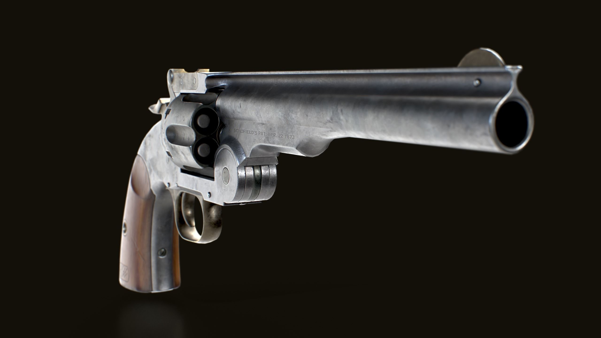 3D model Schofield revolver VR / AR / low-poly | CGTrader