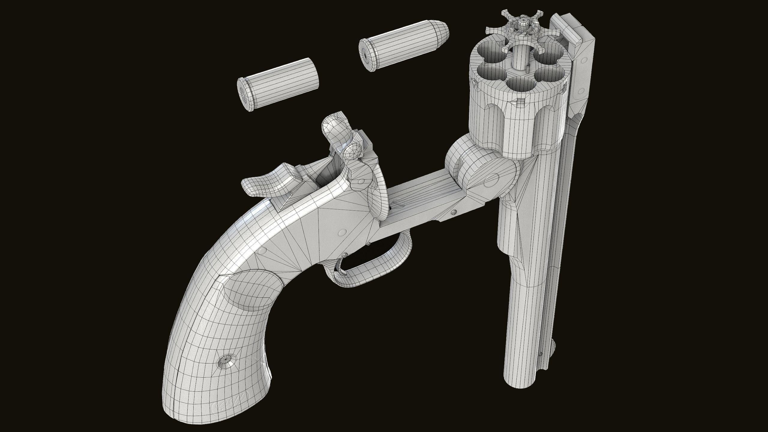 3D model Schofield revolver VR / AR / low-poly | CGTrader