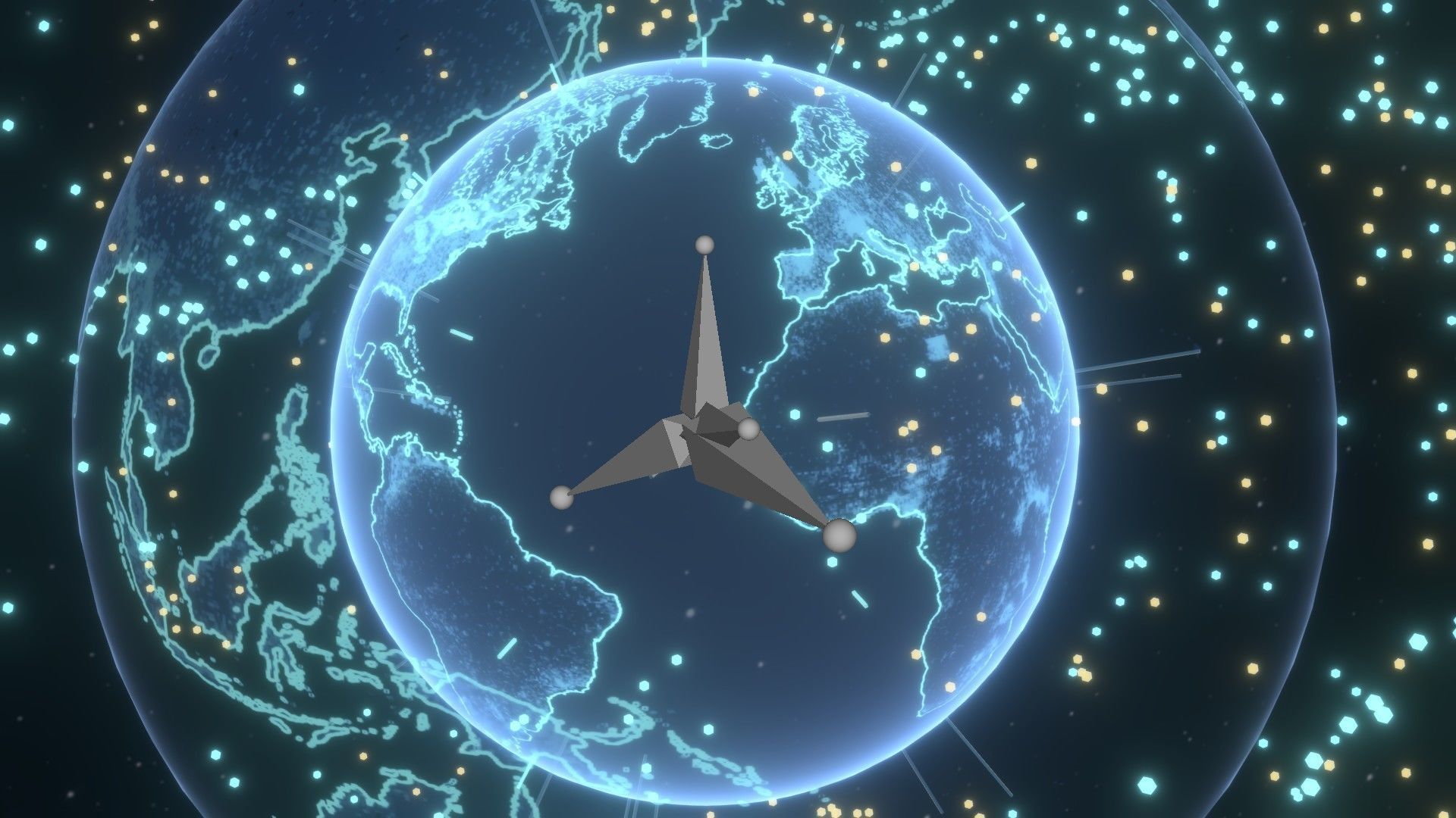 3D model Animated Hologram Planet Earth No 6 Sci-Fi 3D Model 4k ...