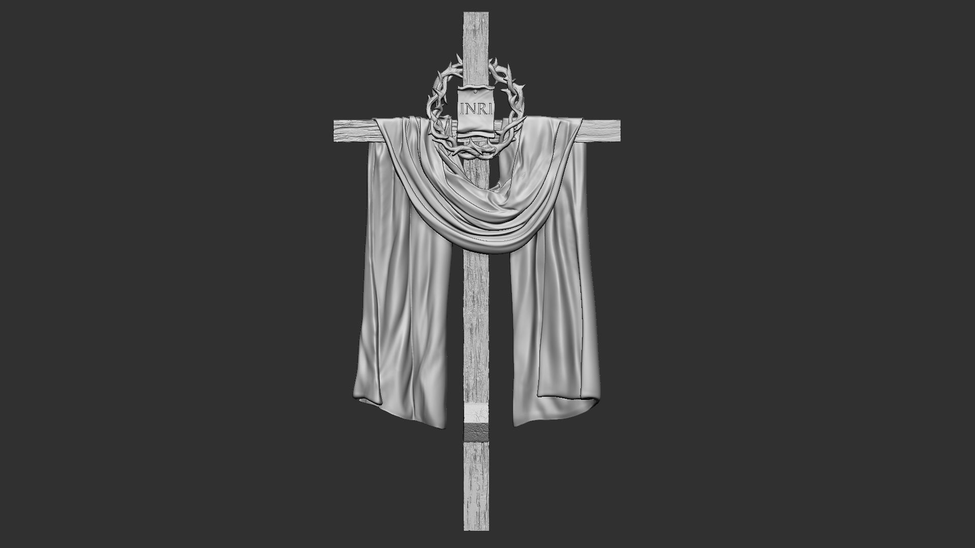 Cross 05 bas-relief 3D model 3D printable | CGTrader
