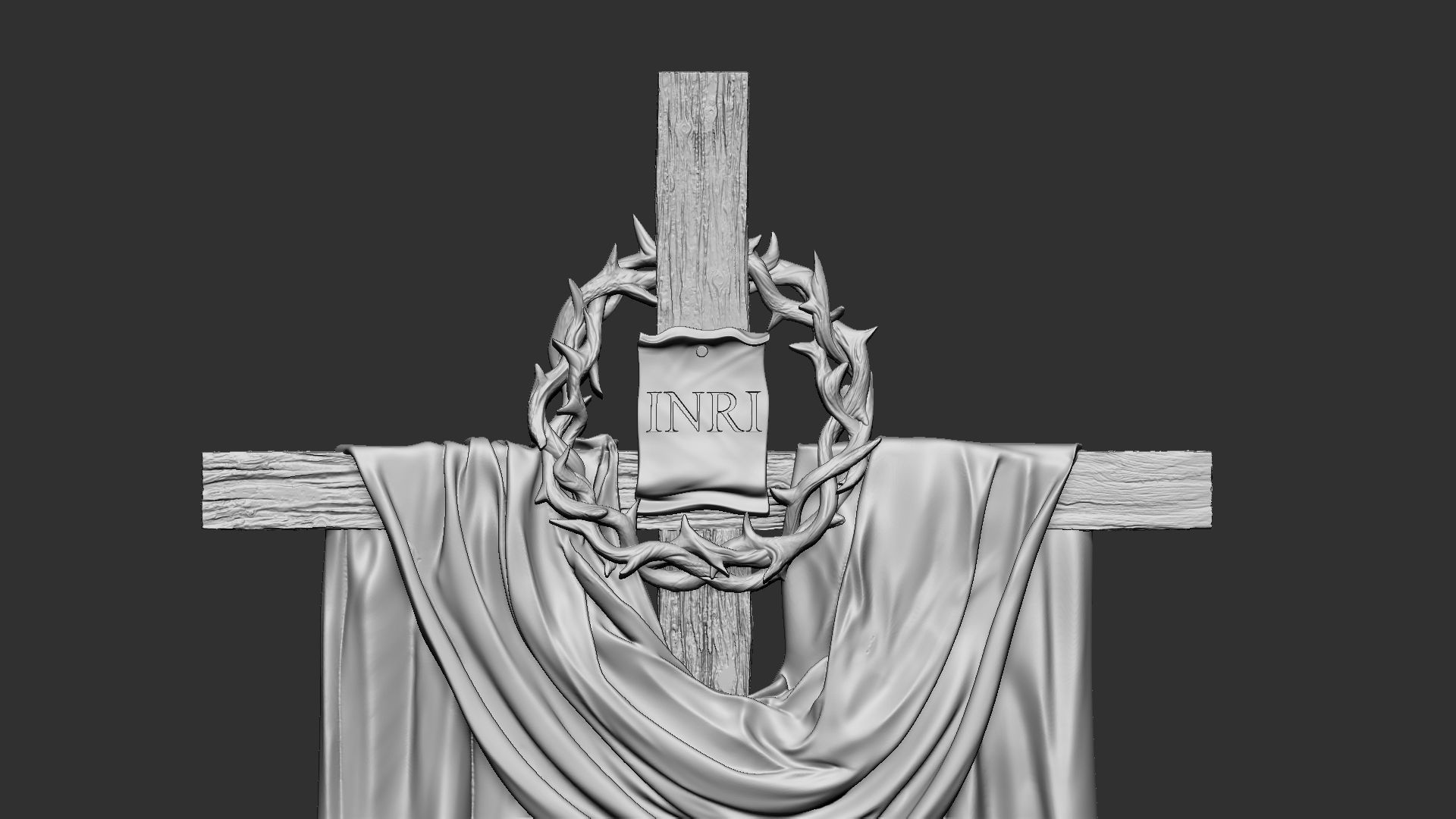 Cross 05 bas-relief 3D model 3D printable | CGTrader