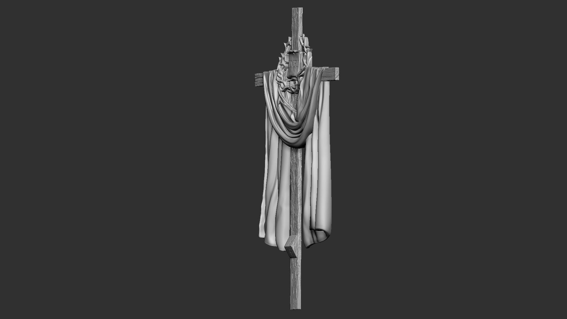 Cross 05 bas-relief 3D model 3D printable | CGTrader