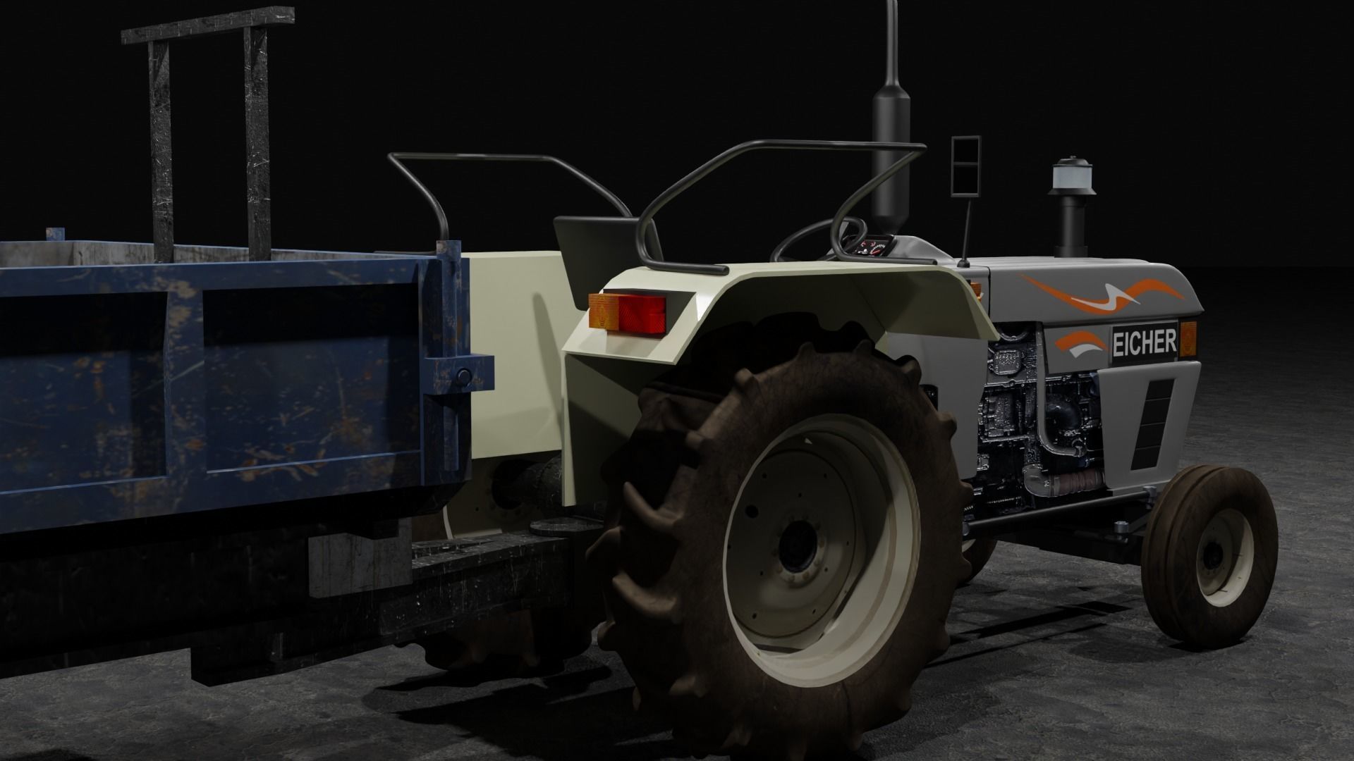 Eicher Tractor 3D model | CGTrader