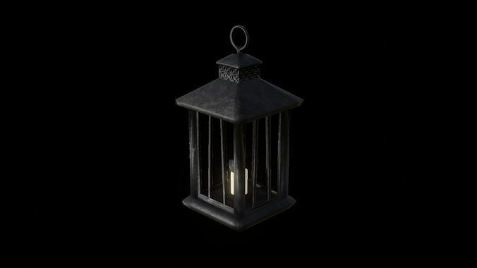 3D model Game ready low poly Iron lantern VR / AR / low-poly | CGTrader