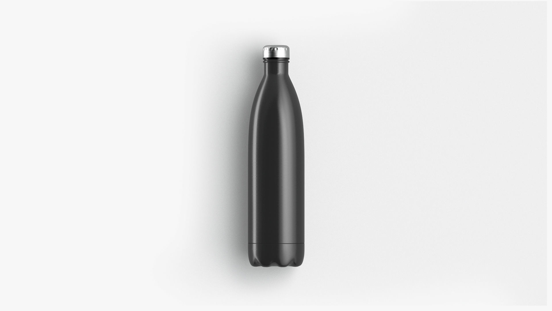 3D model Black Aluminum Swell Sport Bottle - metal thermo water botle ...