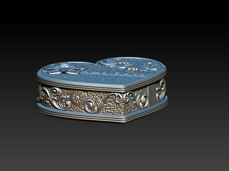 Heart Box Gift 3D model 3D printable | CGTrader