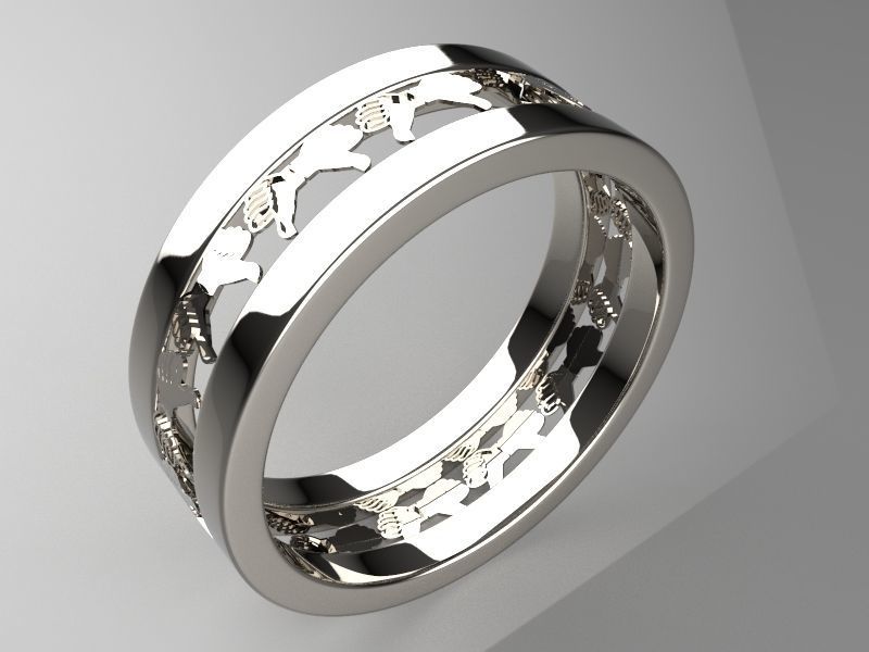 Gold Ring Number One 3D model 3D printable | CGTrader