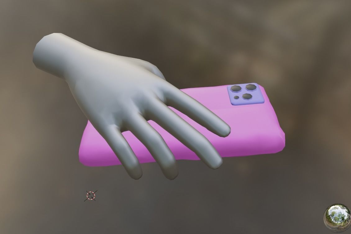 3D model Handphone FBX prefab zepeto template 3D Item VR / AR / low ...